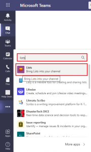 How to use Microsoft Lists with Microsoft Teams